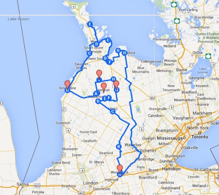 Best Motorcycle Route in Ontario - Grey Bruce Superloop | The Planet D